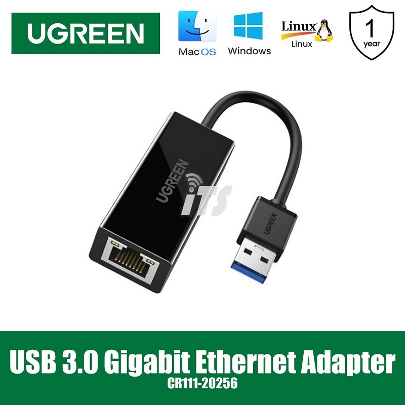 UGREEN USB 3.0 Gigabit Ethernet Adapter (CR111-20256) | Shopee Malaysia