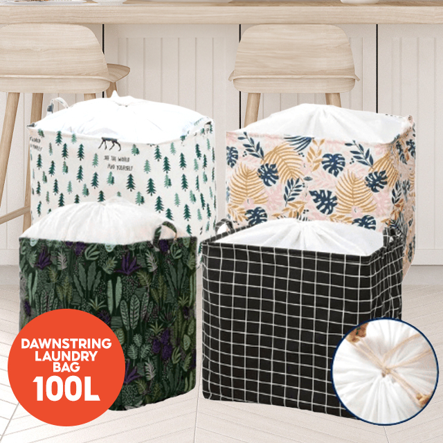 [Shopee Choice] 100L Laundry Basket Rectangle Foldable Bin Waterproof ...