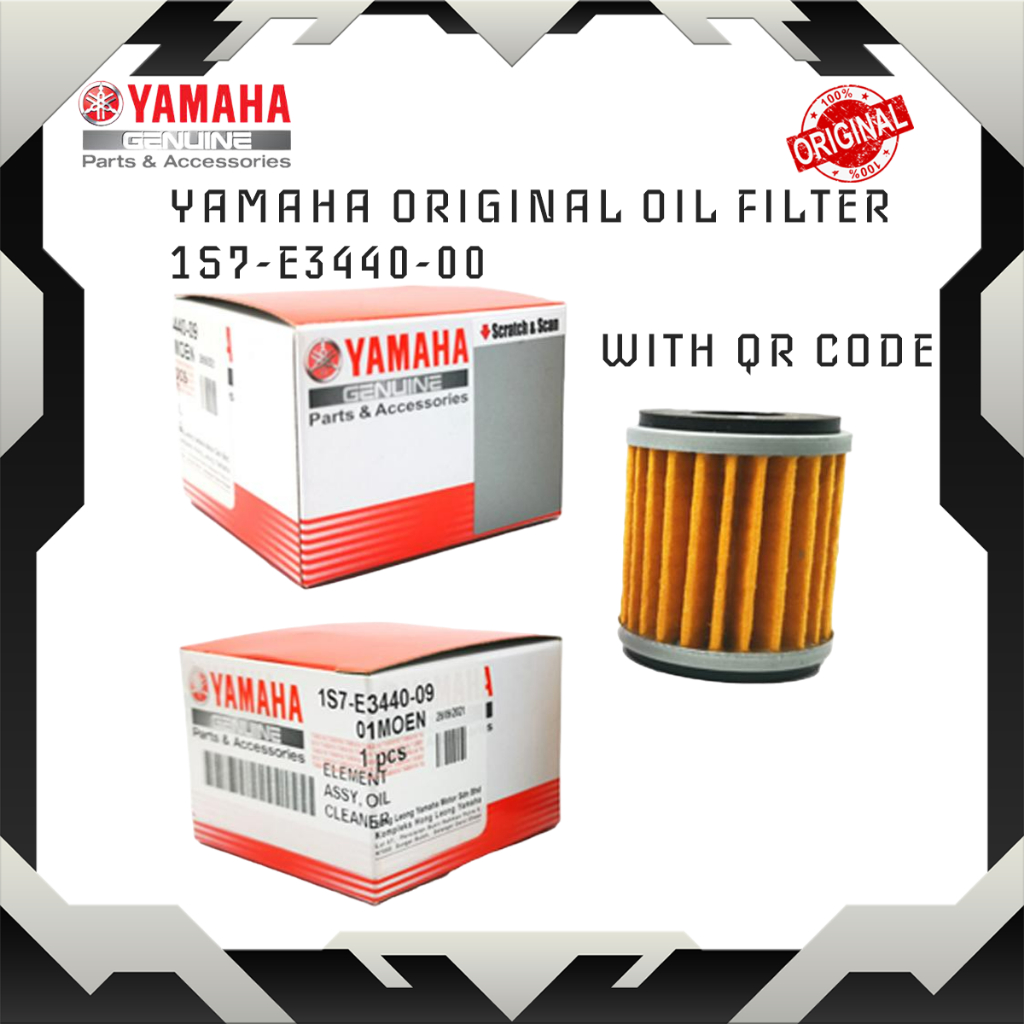 YAMAHA LC135 OIL FILTER 100% ORIGINAL 1S7-E3440-09 Penapis Minyak Hitam ...