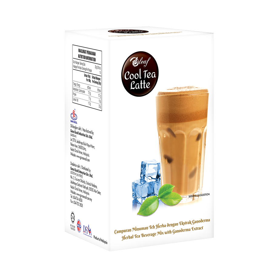 GANO EXCEL OLEAF COOL TEA LATTE CAMPURAN TEH HERBA GANODERMA LUCIDUM ...