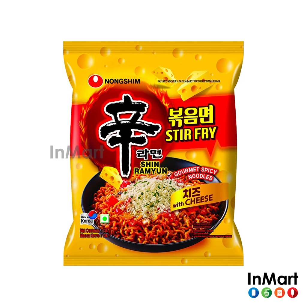 Nongshim Pack Shin Stir Fry Cheese Ramyun Korea 131g 韩国农心拉面 辛辣干捞起司味 ...