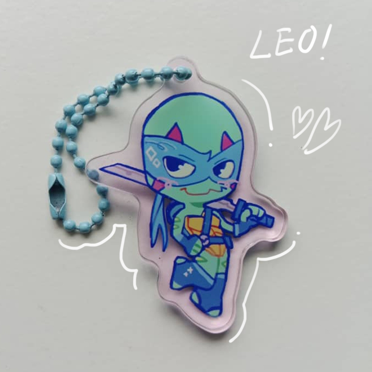 ROTTMNT Leo Acrylic Charm Keychain Teenage Mutant Ninja Turtle TMNT ...