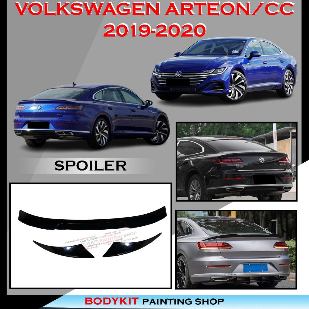 VOLKSWAGEN ARTEON/CC HATCHBACK 2019-2020 REAR ROOF SPOILER LIP WITH PAINT PIANO BLACK -MATERIAL ...