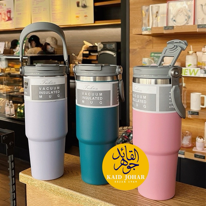 Botol Air Tahan Sejuk Tumbler with Handle Stainless Steel Thermos ...