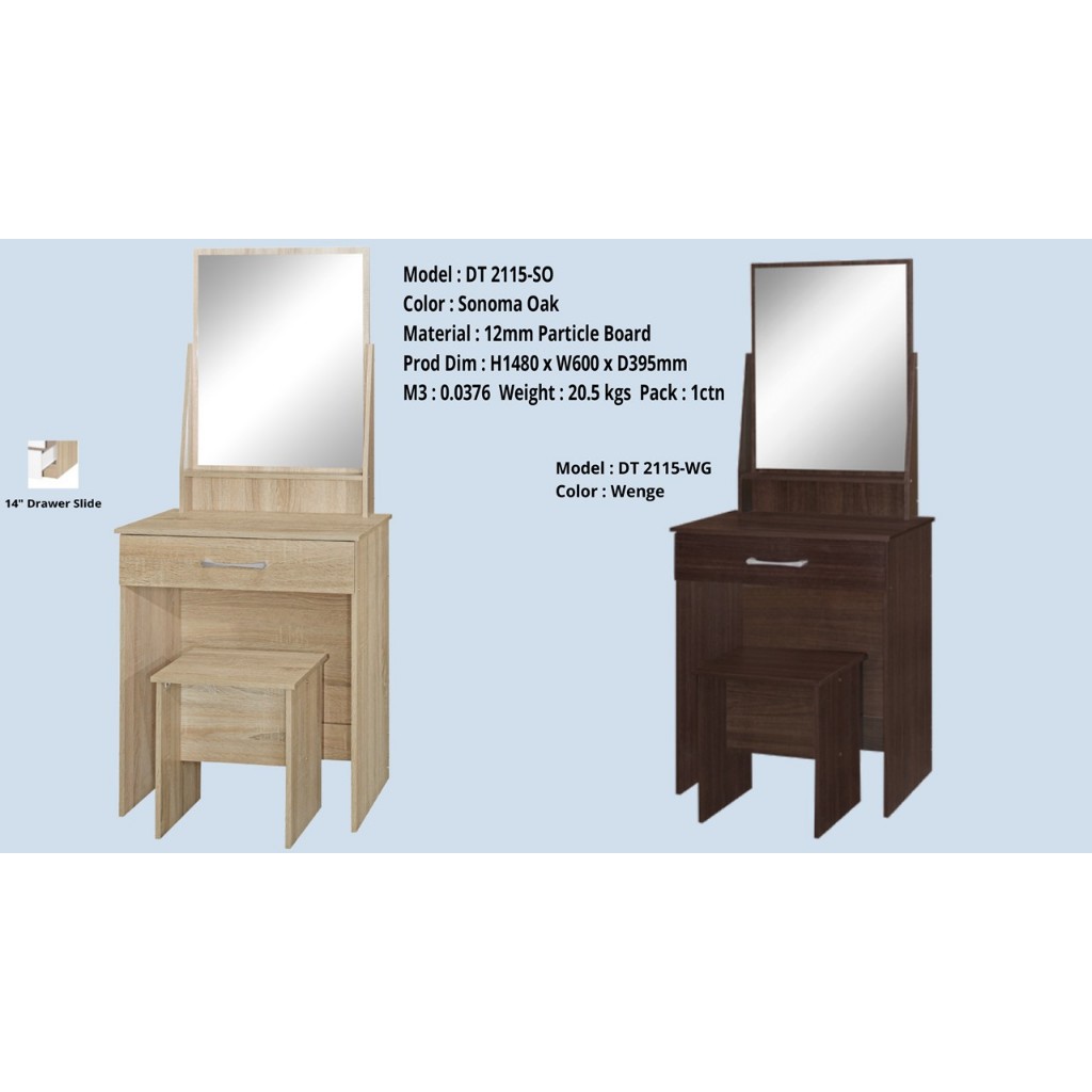 1005 DRESSING TABLE WITH DRAWER ALSO CHAIR TOGETHER-MEJA SOLEK DENGAN ...
