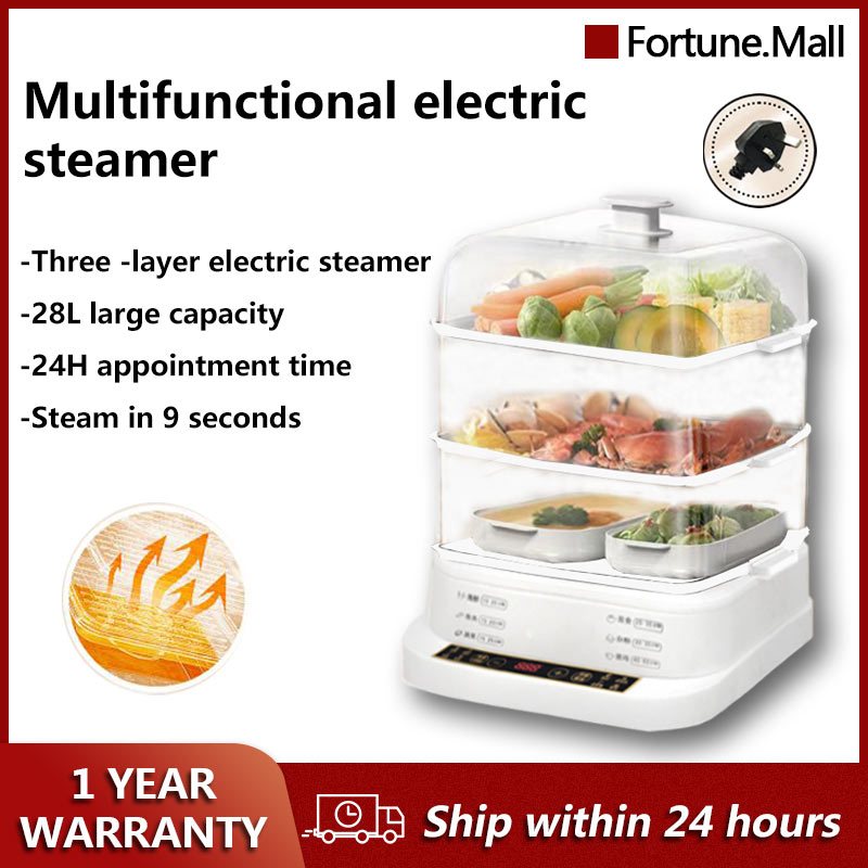 【Malaysia Spot Free Shipping】28L electric steamer smart multi cooker ...