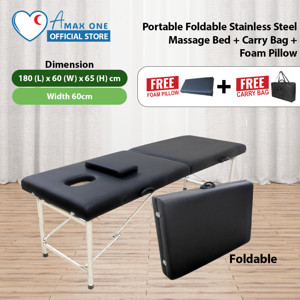 [Same Day Delivery] Portable Foldable Stainless Steel Massage Bed ...