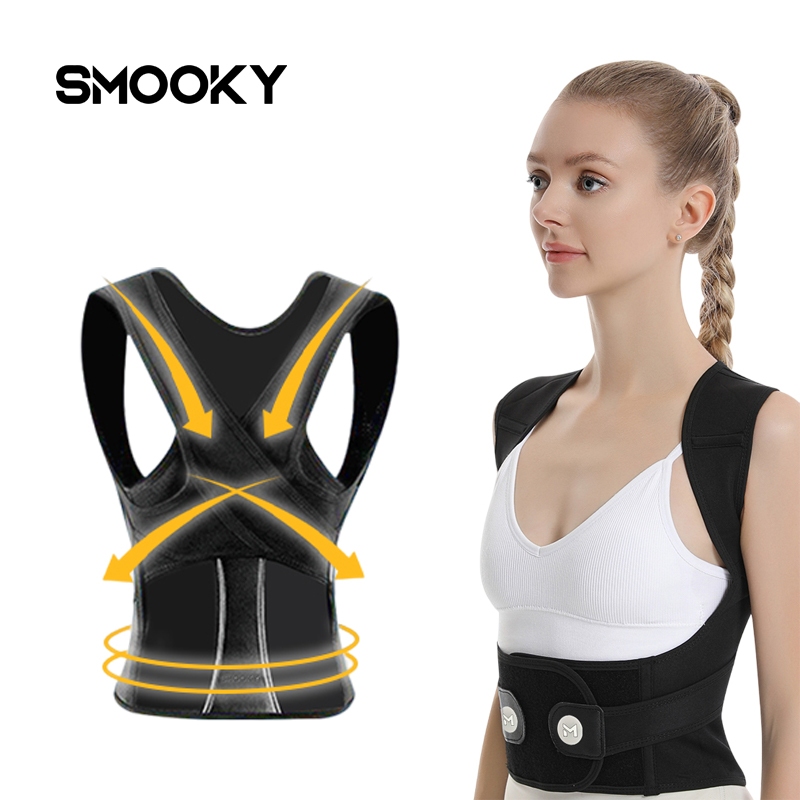 SMOOKY Adjustable Elastic Back Posture Corrector Unisex (Size: S-3XL ...