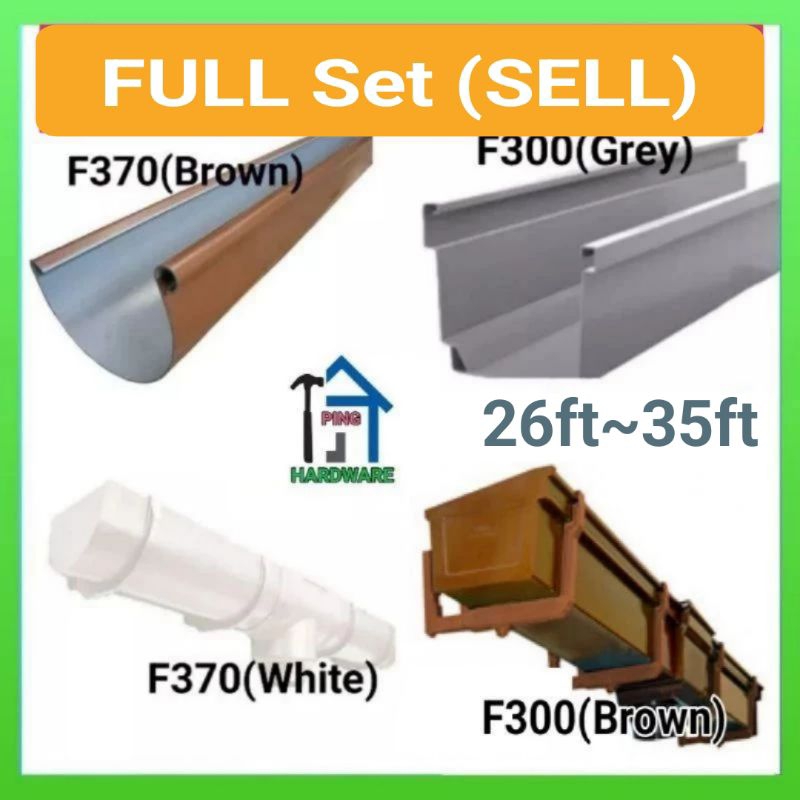 *FULL SET Gutter(26ft-35ft) * F370/F300/F525 Original Brand Maley ...