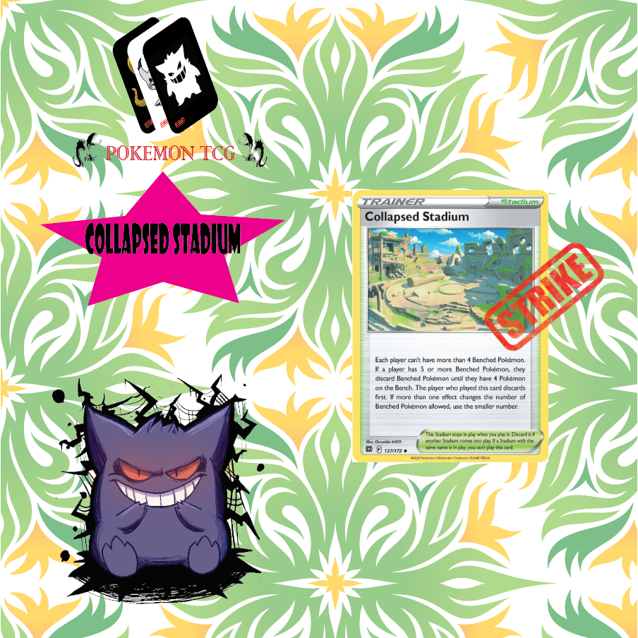 Pokemon Trainer Card - Collapsed Stadium 137/172 Brilliant Stars ...