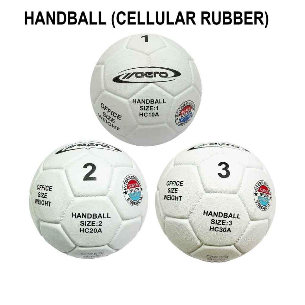 HANDBALL SIZE 1,2,3 (Cellular Rubber material) - BOLA BALING | Shopee ...