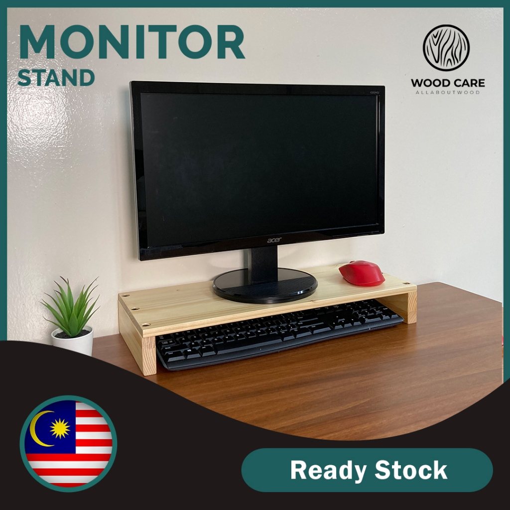 Spruce Wooden Monitor Stand –desk's aesthetics and functionality DIY ...
