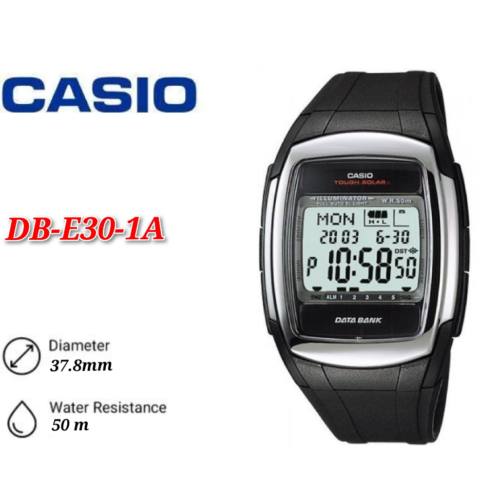 Casio digital e-data bank men watch DB-E30-1A | Shopee Malaysia