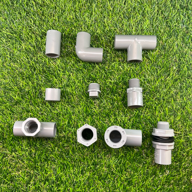 BBB 15MM PVC Pipe Fitting Connector Socket Elbow Tee Valve Socket Plug End Cap PT Socket/Elbow ...