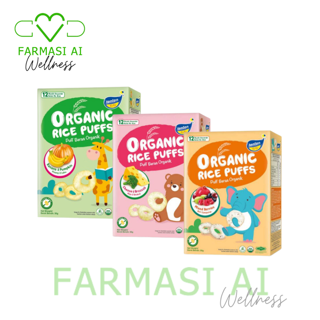 Tenten Organic Rice Puffs 30g (12 Months +) (Expiry Date in Description) | Shopee Malaysia