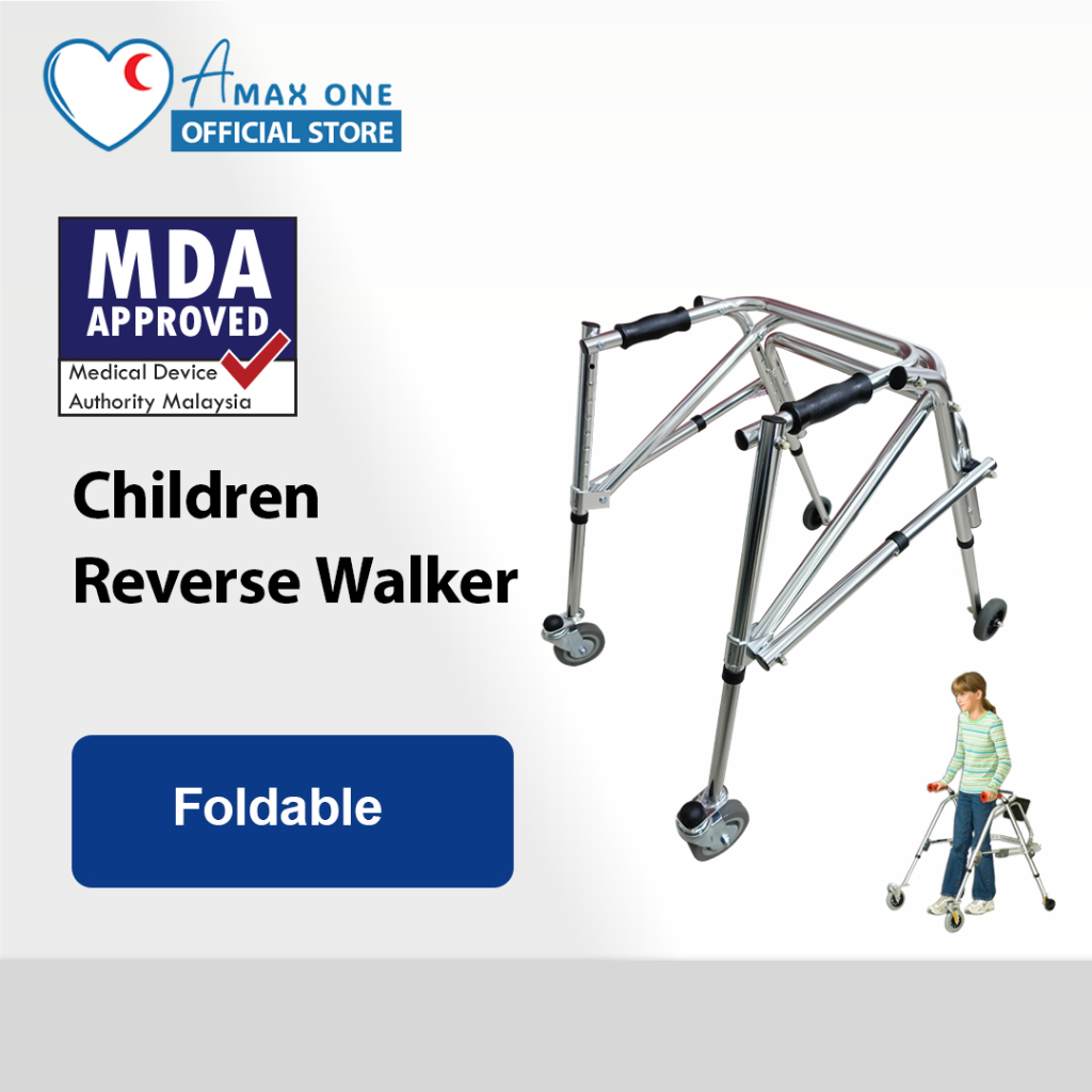 Aluminum Foldable Height Adjustable Children Reverse Walker Rollator ...