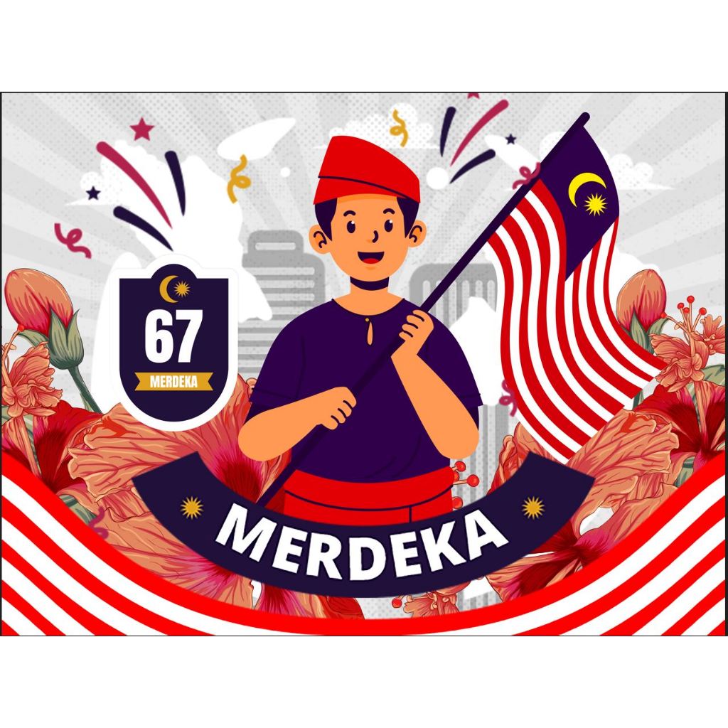 Backdrop Merdeka 2024 / Banner Photoshot / Backdrop Kemerdekaan / Tema ...