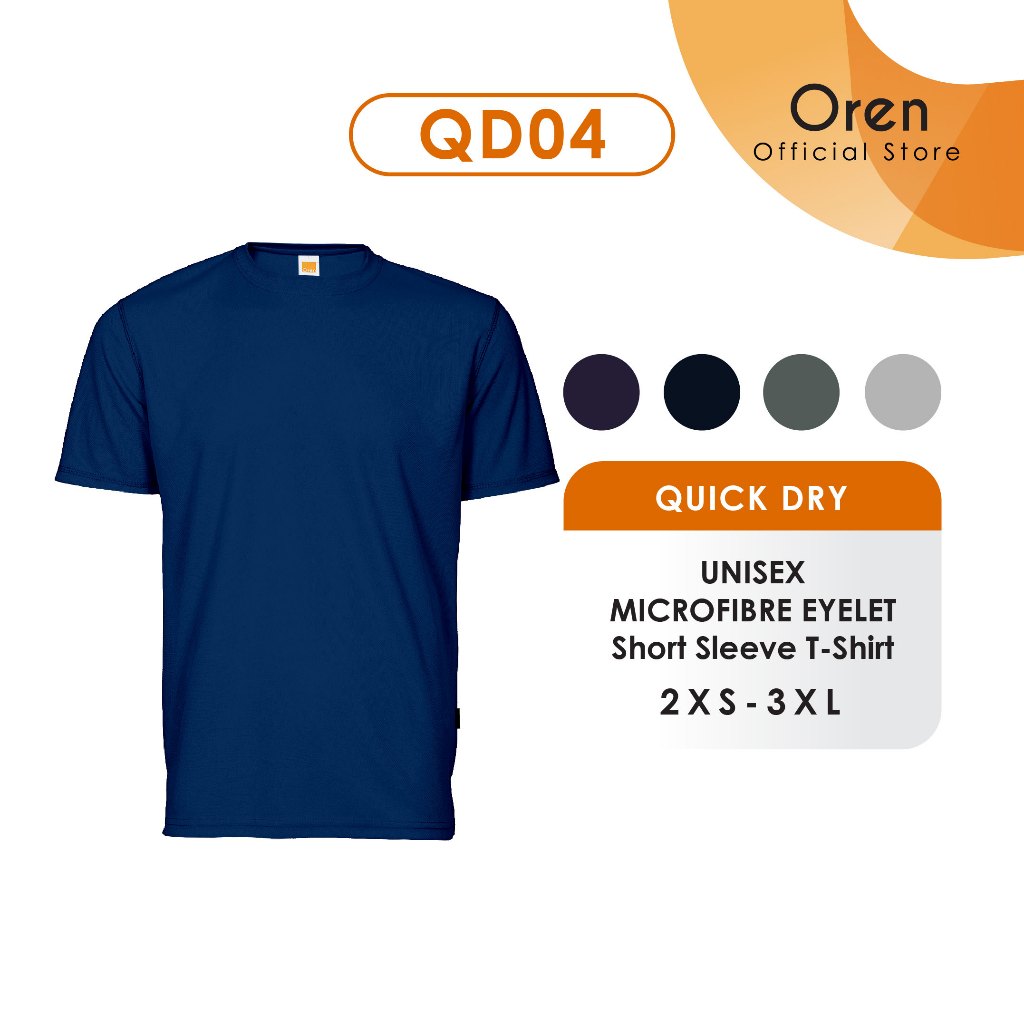 Oren Sport QD Quick Dry Plain T-Shirt QD04 | Shopee Malaysia