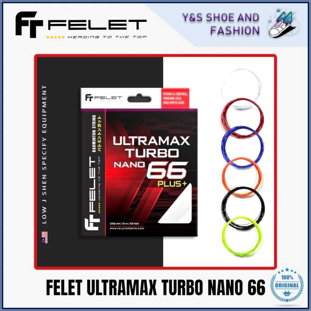 FELET ULTRAMAX TURBO NANO 66 (0.66MM) Badminton String (100% ORIGINAL ...