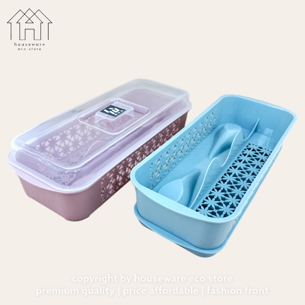 Cutlery Storage Box Chopstick Spoon Fork | Transparent Plastic Food ...