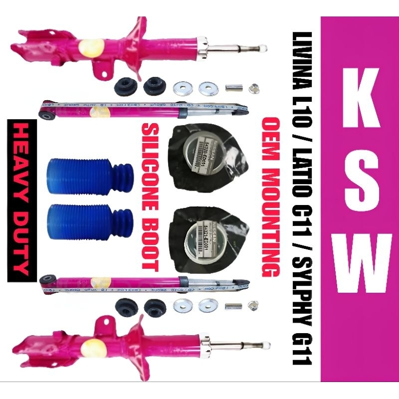 EL Heavy Duty Nissan Livina L10 / Latio C11 / Sylphy G11 Ksw Absorber ...