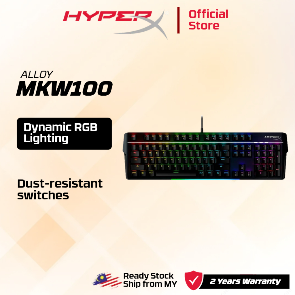 HyperX Alloy MKW100 Mechanical Gaming Keyboard with Red Switch | Shopee Malaysia