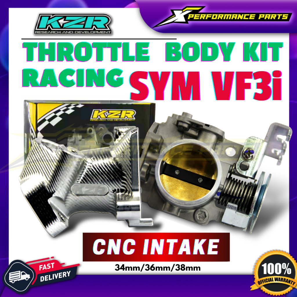 Sym Vf3i Throttle body (RS150)+ CNC Intake Complete Set 34mm 36mm 38mm ...