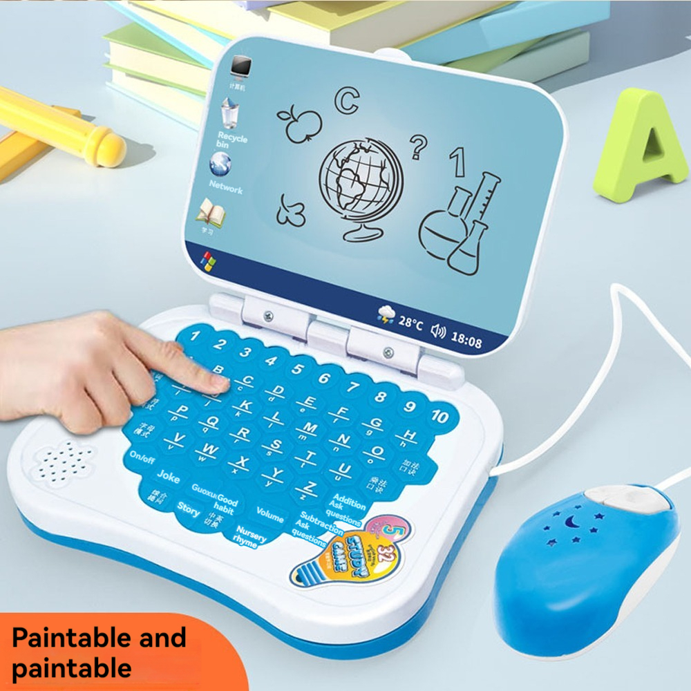 Laptop Mainan Laptop Budak Kids Early Learning English Laptop Computer ...