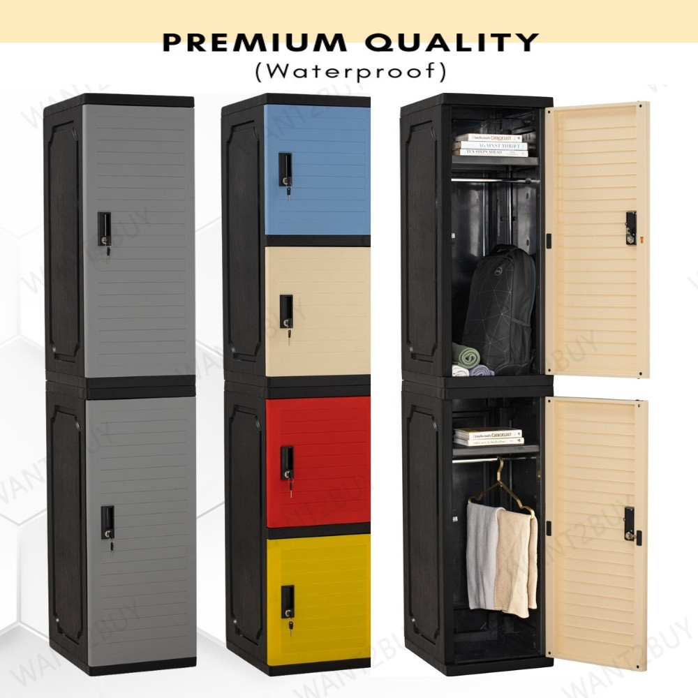 🇲🇾 Waterproof OPTIMUS 2/4 Door Plastic Cube Locker With Key Lock Multi ...