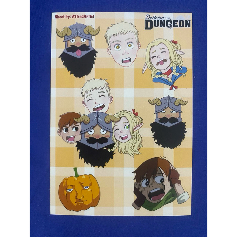 Dungeon Meshi, Delicious in Dungeon A6 Sticker sheet PP matte | Shopee ...
