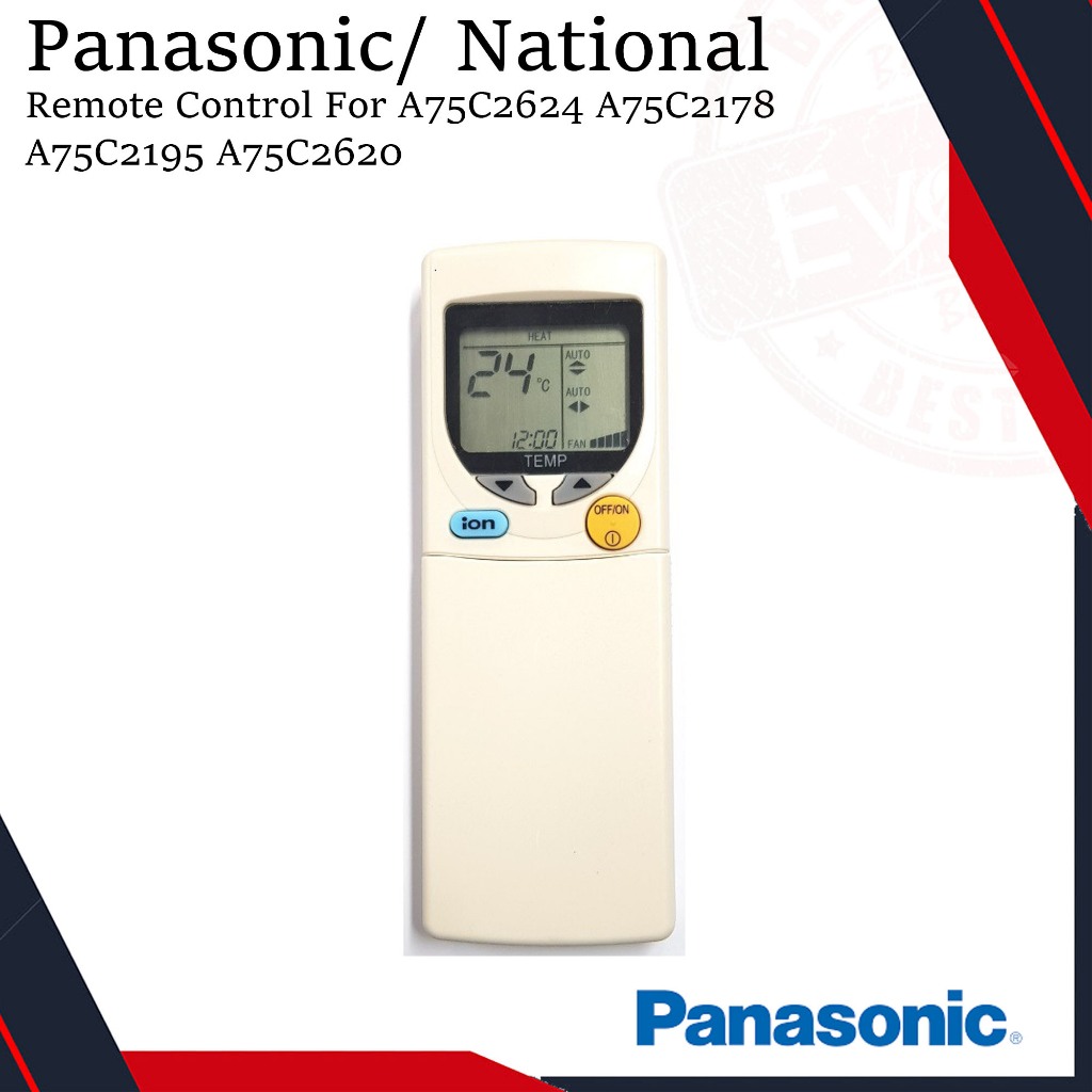 Panasonic Aircond Ion Air Conditioner Remote control A75C2624 A75C2178 ...