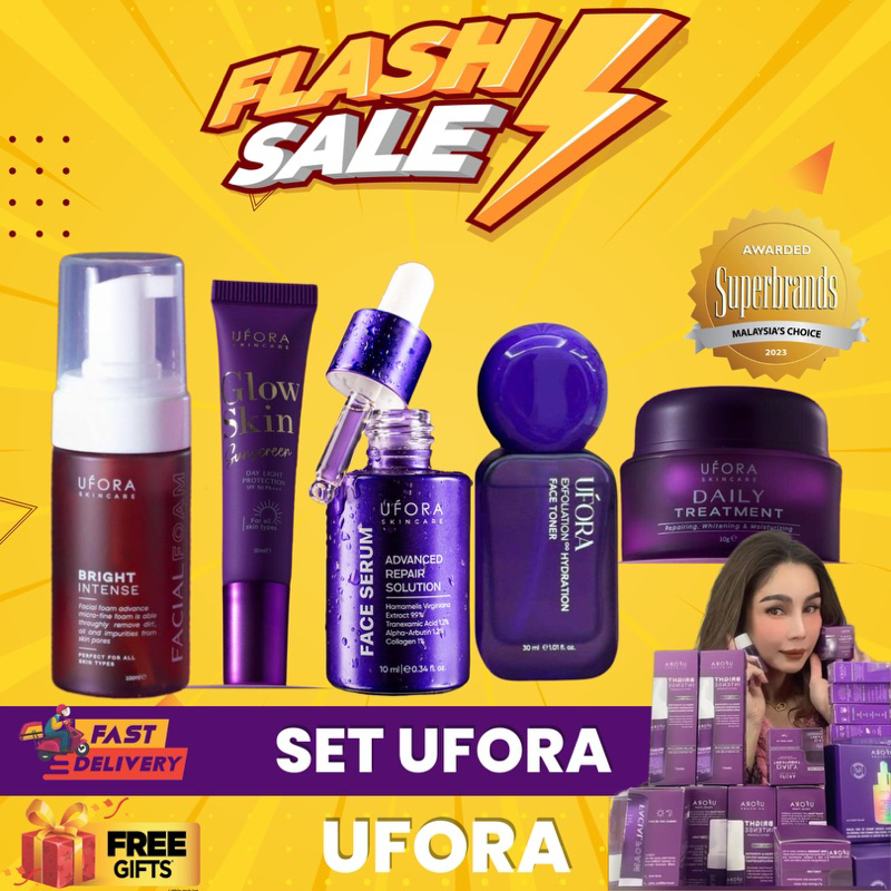 ORIGINAL HQ | SET UFORA ( Moisturizer 10g/Facial Foam 100ml/Serum 10ml ...