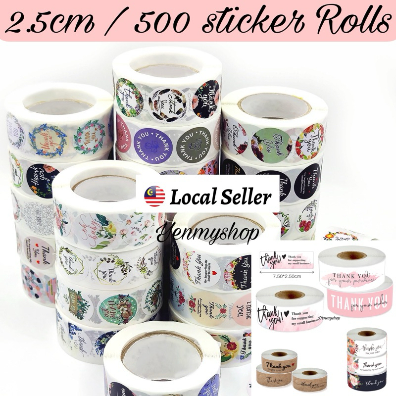 Kek pelekat Sticker Thank You Business Sticker Cute Cartoon Homemade ...