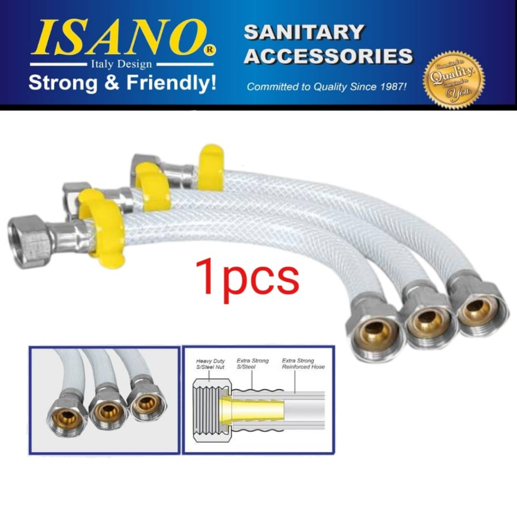 Isano 1/2 304 stainless steel Angle valve/Flexible hose | Shopee Malaysia