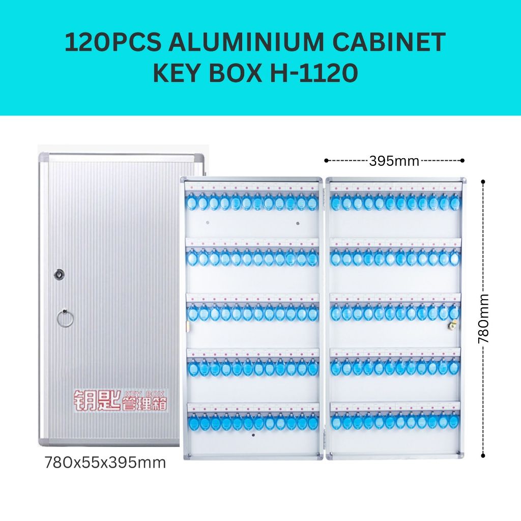 HVILOG H-1120 KEY BOX ALUMINIUM CABINET SAFETY KEY STORAGE BOX ( 24 32 ...