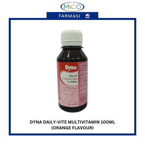 DYNA DAILY-VITE MULTIVITAMIN FOR CHILDREN 100ML (ORANGE FLAVOUR) - [EXP ...
