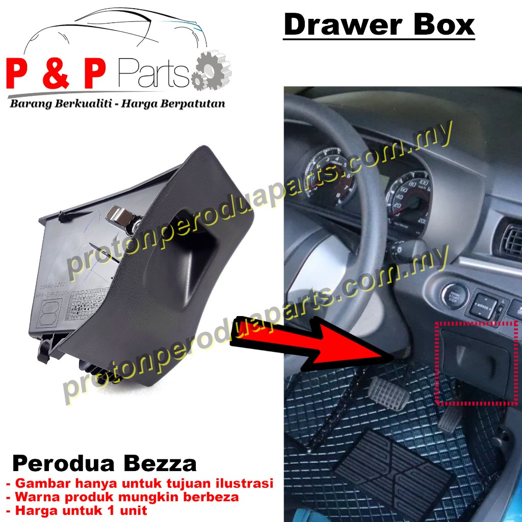 Drawer Coin Box Laci Syiling - Perodua Bezza - Original Perodua Parts ...