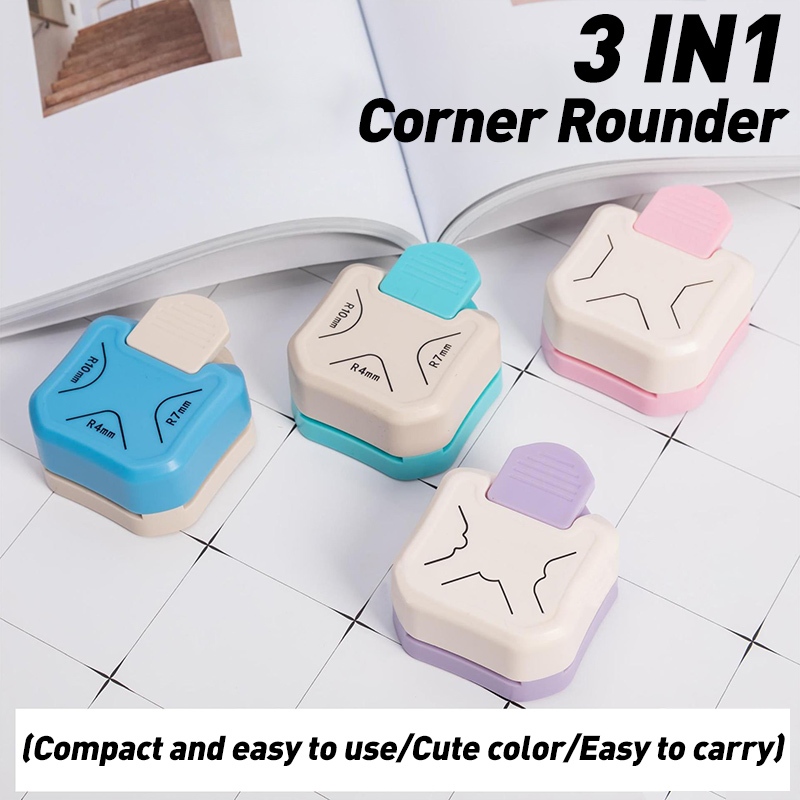 【Ready Stock】 3 in 1 Corner Rounder R4/R7/R10mm For Photo Cards DIY ...