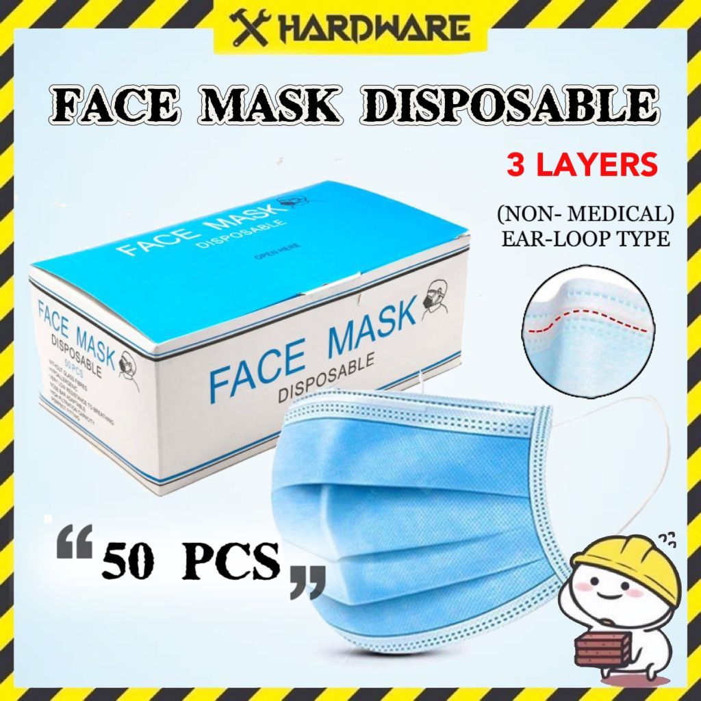 3PLY FACE MASK NON-MEDICAL/DISPOSABLE ECONOMY CHEAP NORMAL MASK/MASK ...