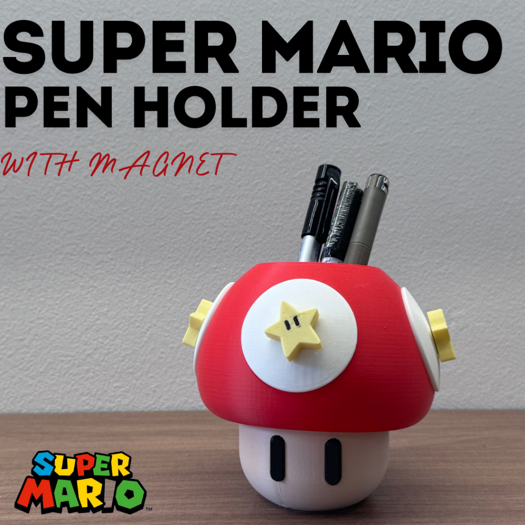 Mario Mushroom Desk Organizer - Pen & Pencil Holder for Gamers | Shopee ...