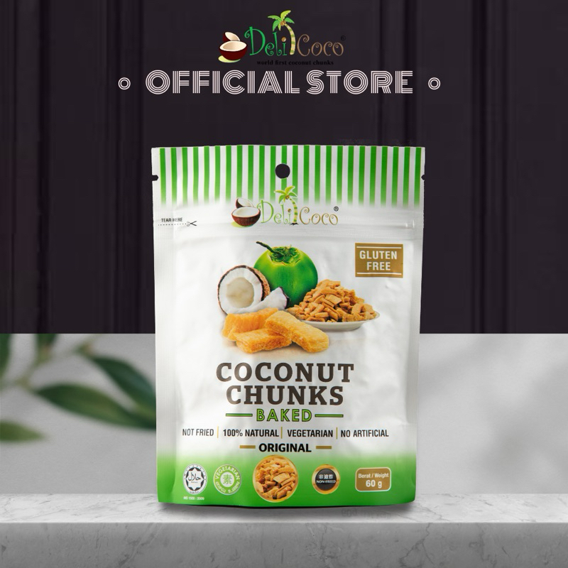 Best Buy Promotion 🔥🔥🔥| 1 Packet X DELICOCO Coconut Chunk Original (60 Grams) | Shopee Malaysia