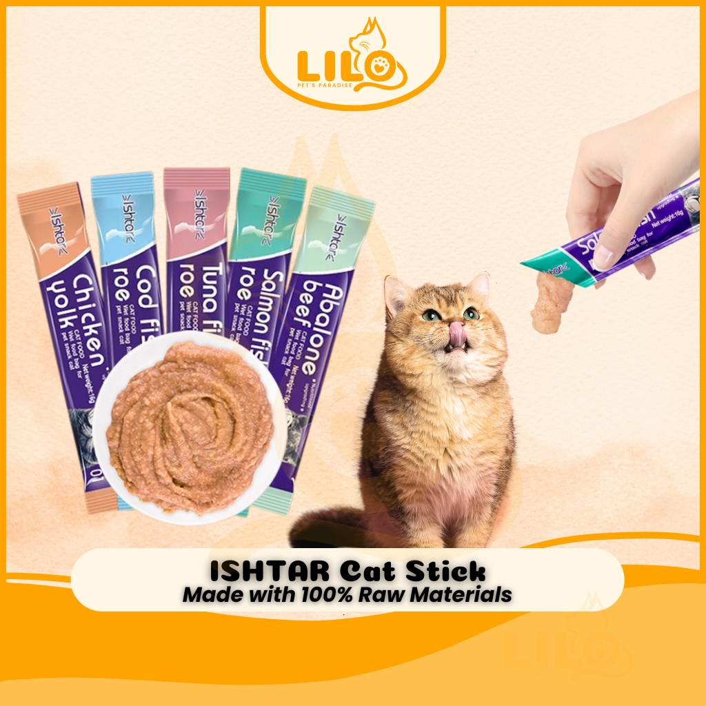 ISHTAR Cat Stick 100% Premium Meat Cat Treat Stick Cat Snack Kucing ...