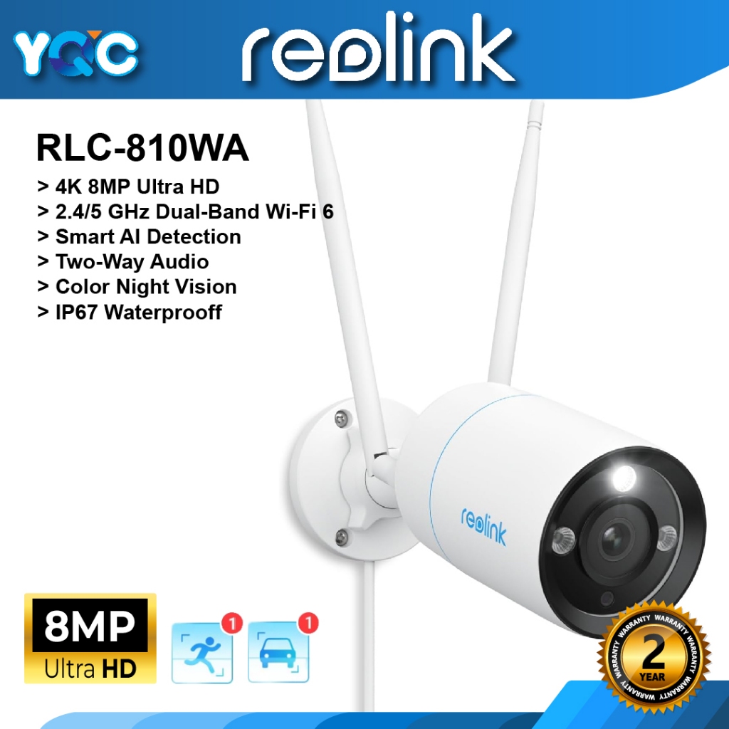 REOLINK RLC-810WA | 4K Wi-Fi 6 Security Camera | 2.4/5GHz Wi-Fi ...