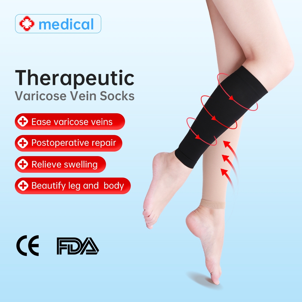 Medical Compression Pressure Socks Prevent Varicose Veins Calf Open-toe ...