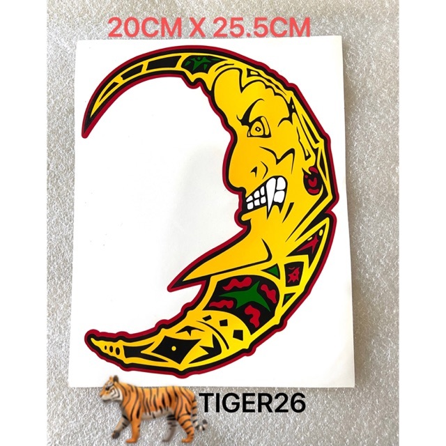 Valentino Rossi Fang Moon Cartoon Road Gear Pick Up Moto Print Cutting ...