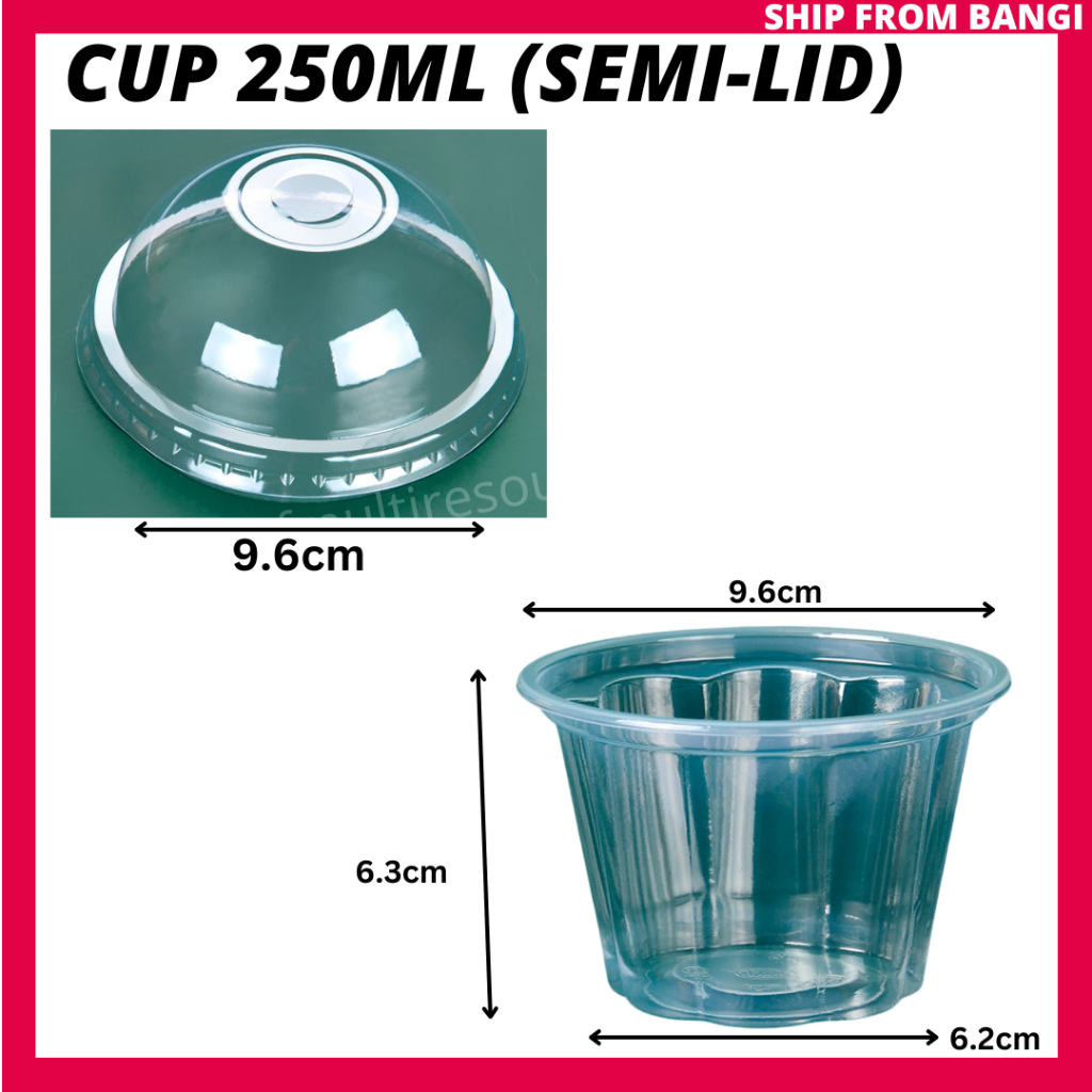 Acuan Puding Disposable Pudding Cup + Lid Jelly Bekas Agar Agar Bertutup Mousse Jelly Plastik ...