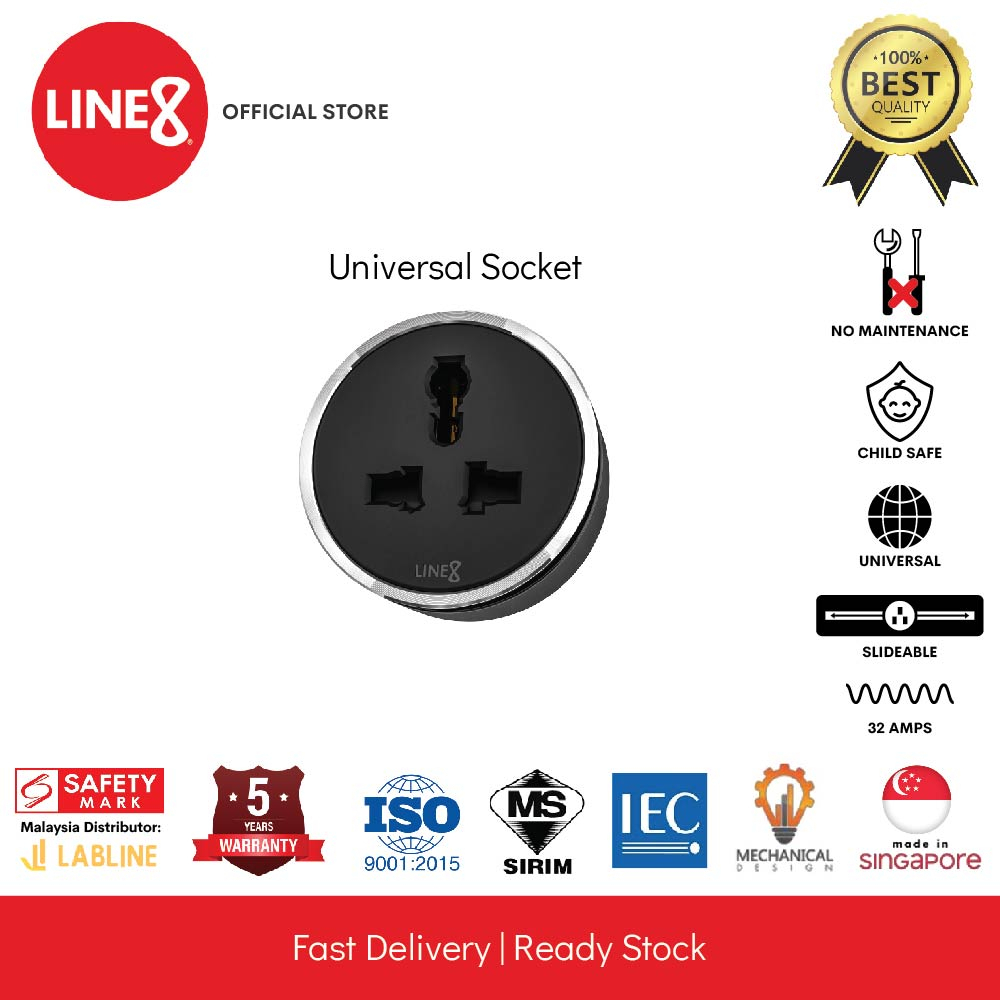 Line8 Power Track/Rail/Trunk Removable Slideable 13 Amp Universal ...
