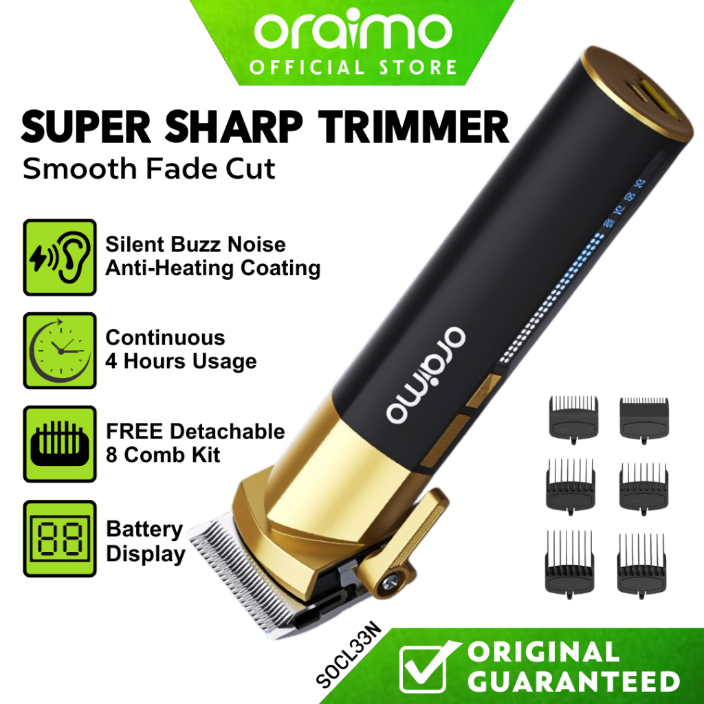 ORAIMO Cordless Pro Barber Taper Electric Beard Cutter Trimmer Hair ...