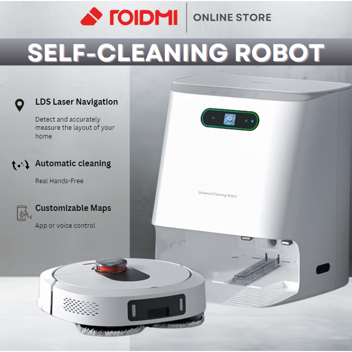 Roidmi EVA Self-Cleaning & Emptying Robot Vacuum | Shopee Malaysia