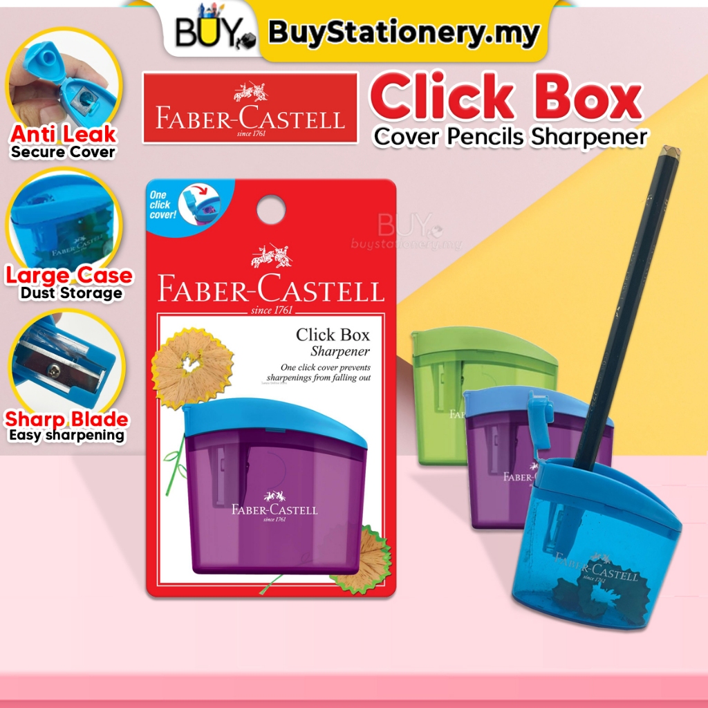 Faber Castell Sharpener Click Box Pencil Sharpener - (1s/PACK) Pengasah Pensil Stationary ...
